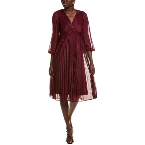 Maison Tara | Dresses | Maison Tara Womens Roller Glitter Chiffon Midi ...